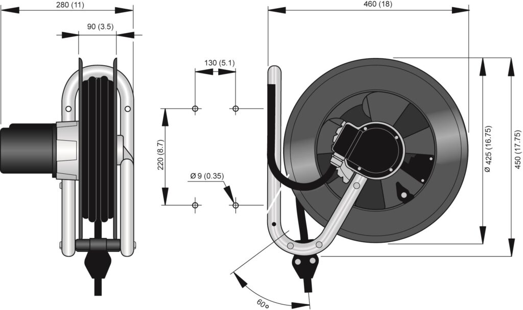 NEDERMAN Kabelaufroller 793 - Mobile Industriesauger